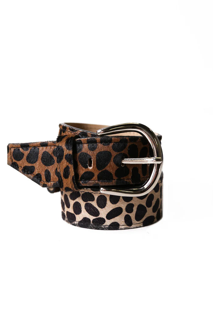 Carolina Soft Leather Jeans Belt - Giraffe